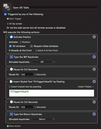 Opening DB Tables with Keyboard Maestro | Adam Garrett-Harris